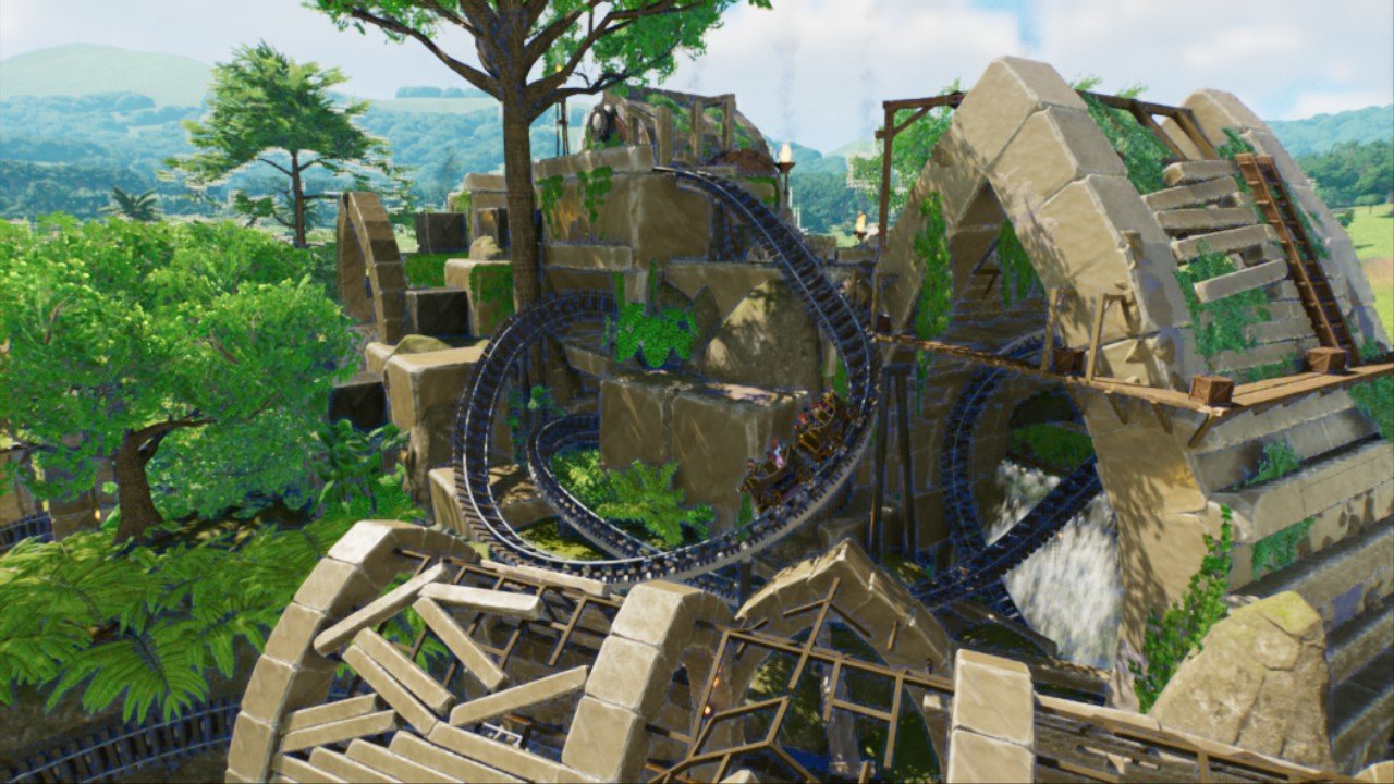 Temple Dash: Swinging Mine Train Coaster (4k Blueprint) - Planet ...
