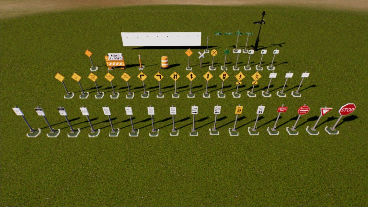 Road Sign Mega Pack - Planet Coaster 2 creation - Frontier Workshop