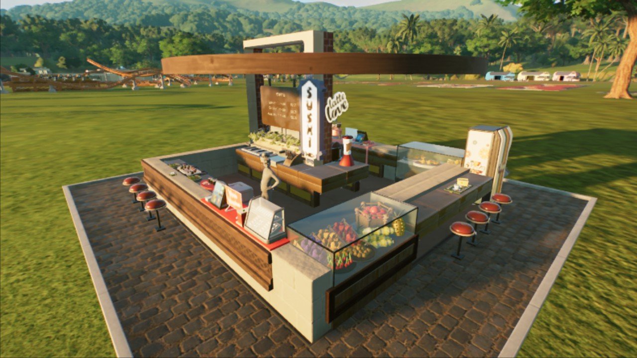 Two Vendor Kiosk - Planet Coaster 2 creation - Frontier Workshop
