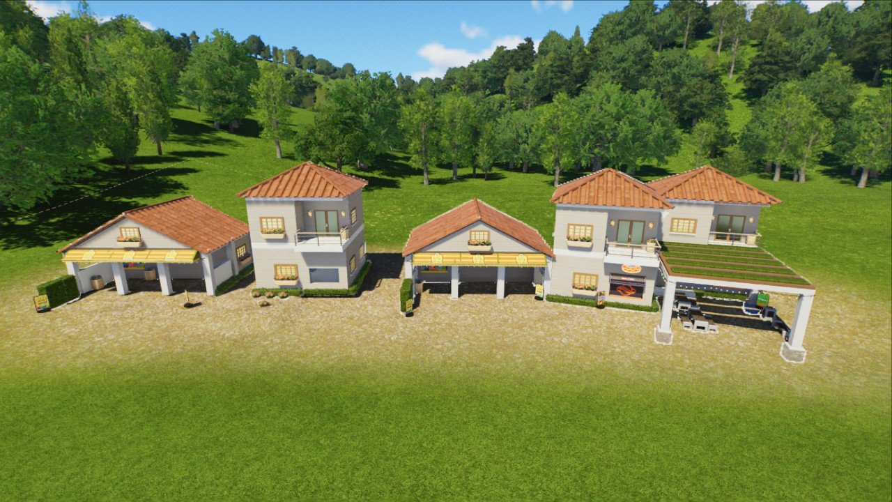 Mediterranean buildings by Flux - Workshop - Planet Coaster 2
