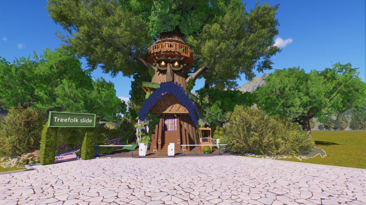 Treefolk slide - Planet Coaster 2 mod - Frontier Workshop