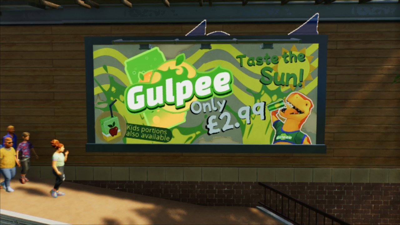 Gulpee Billboard - Planet Coaster 2 mod - Frontier Workshop