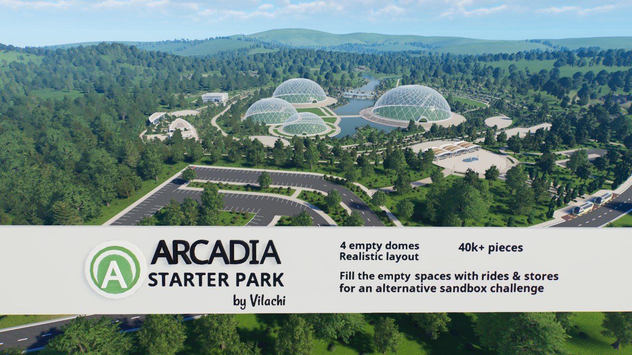 Arcadia Project - STARTER PARK - Planet Coaster 2 creation - Frontier Workshop