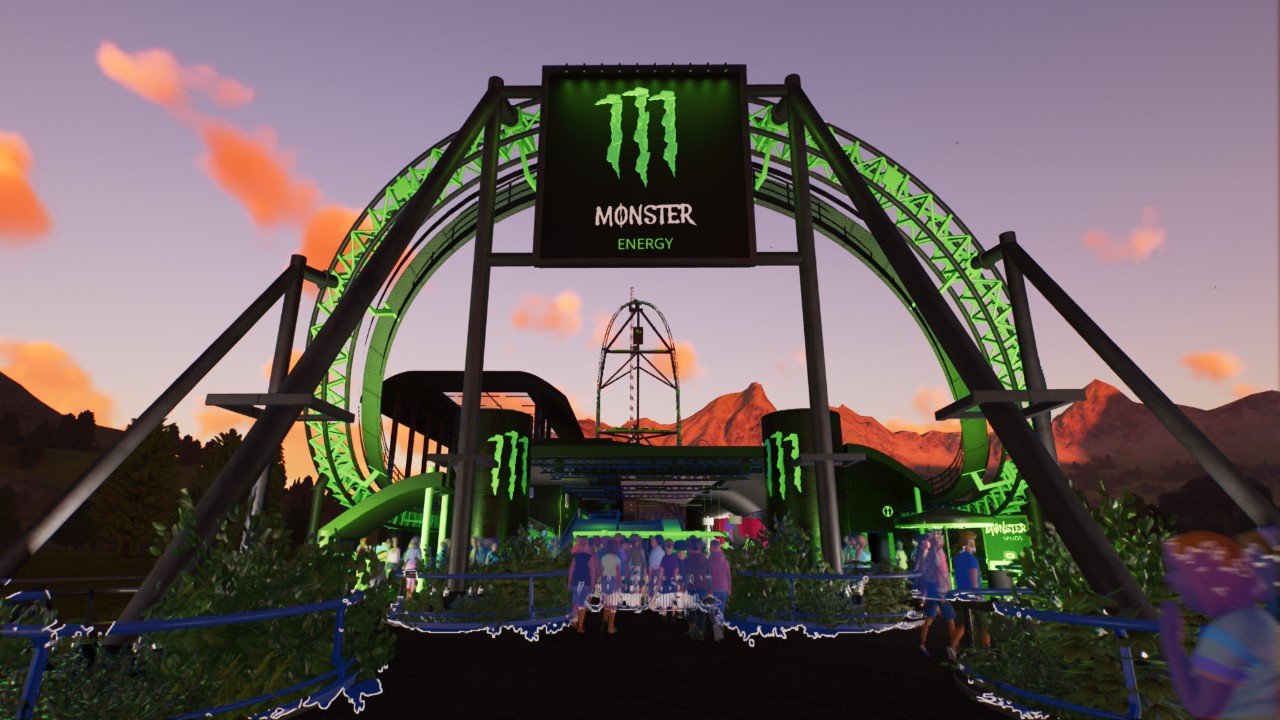 MONSTER ENERGY COASTER - Planet Coaster 2 creation - Frontier Workshop
