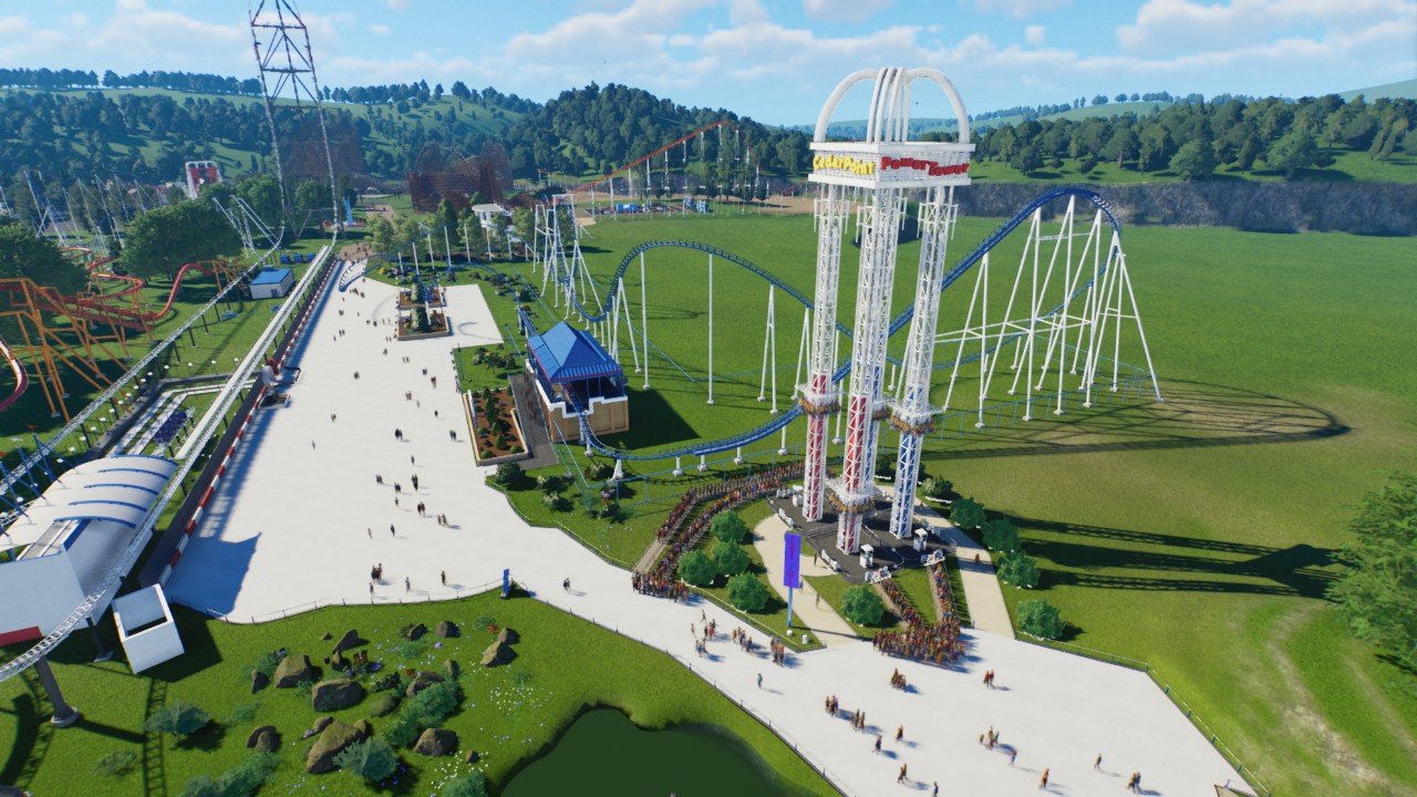 POWER TOWER (Cedar Point) - Planet Coaster 2 creation - Frontier Workshop