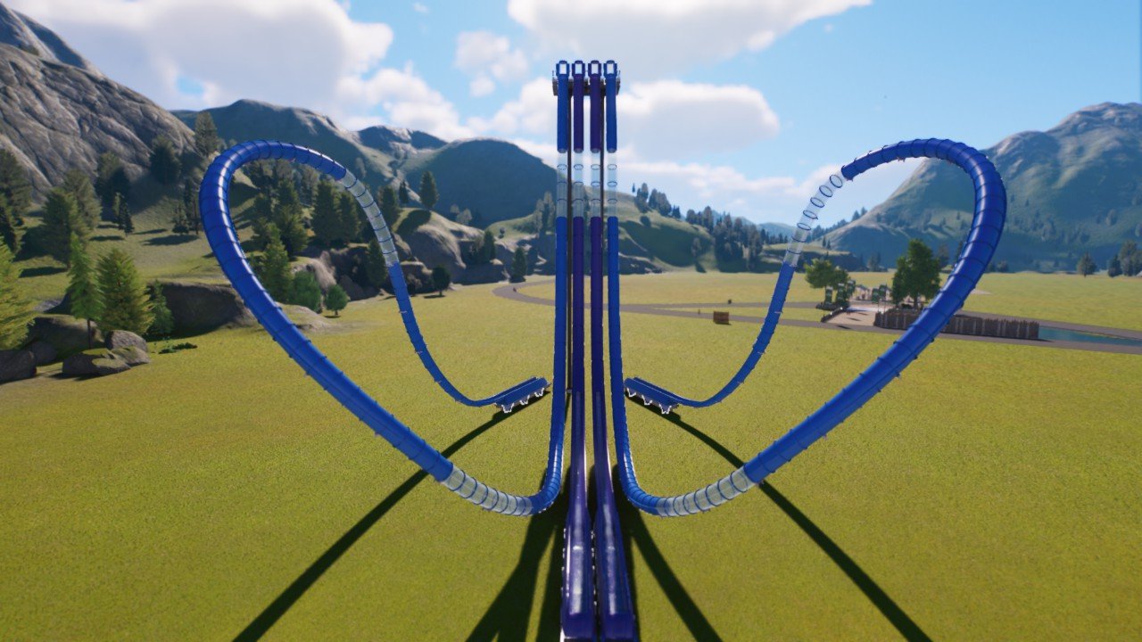 Synchronized Dive Loop Slide Tow - Planet Coaster 2 mod - Frontier Workshop