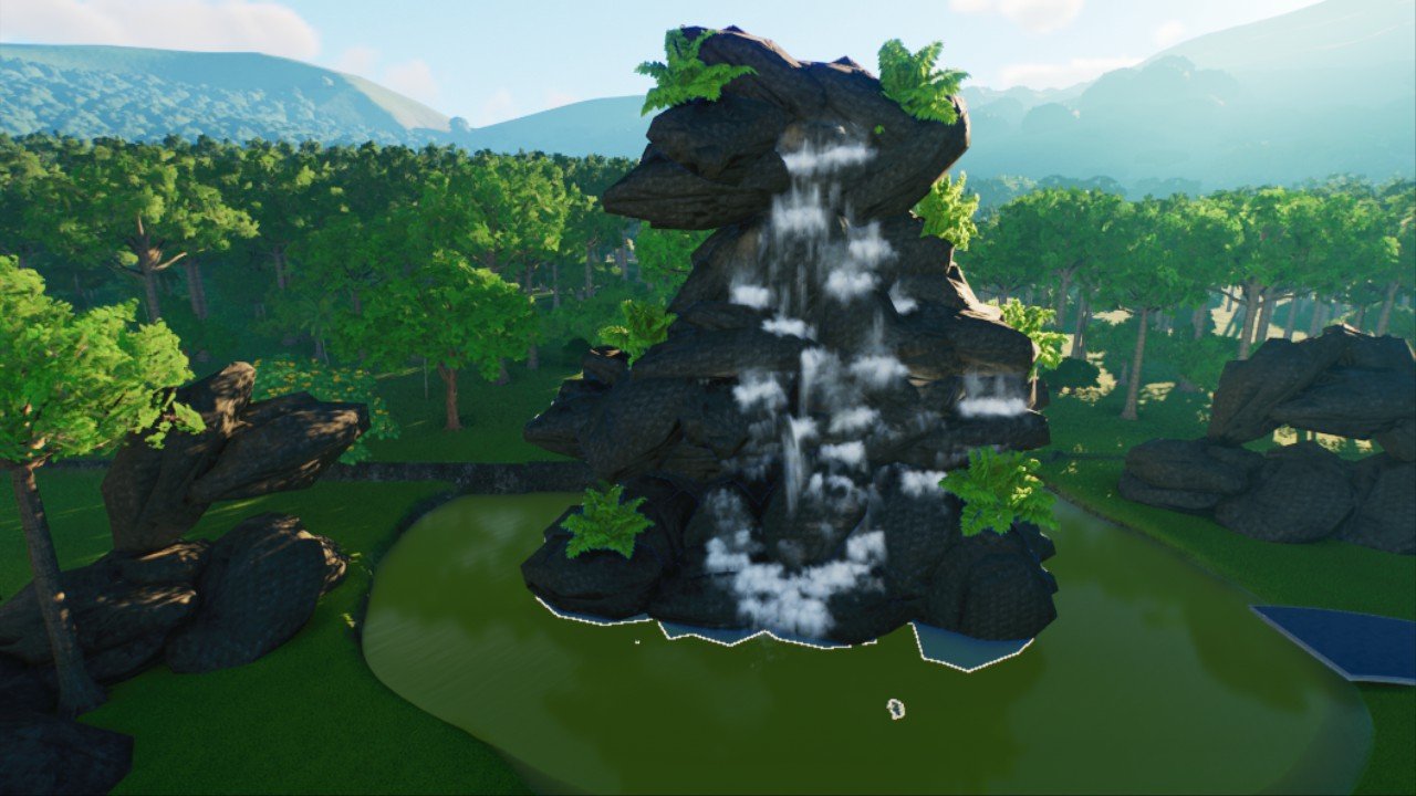 waterfall tropical - Planet Coaster 2 mod - Frontier Workshop