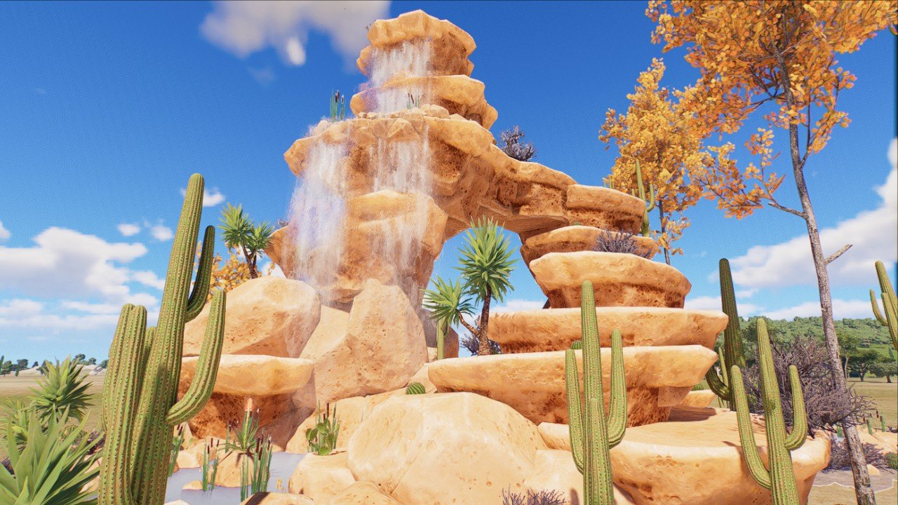 Western Waterfall - Planet Coaster 2 creation - Frontier Workshop