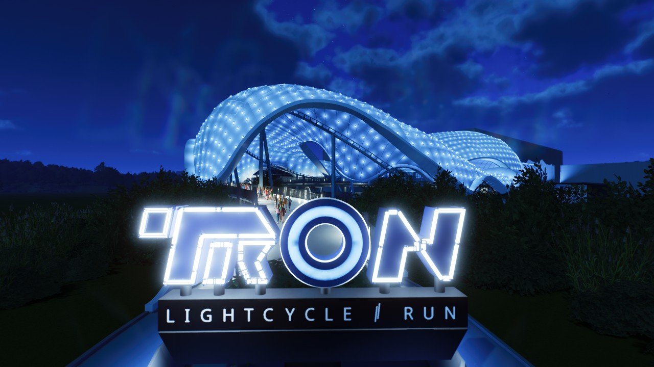 TRON Lightcycle / Run - Planet Coaster 2 creation - Frontier Workshop