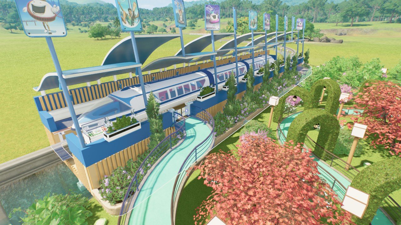 Monorail PC themed station - Planet Coaster 2 mod - Frontier Workshop