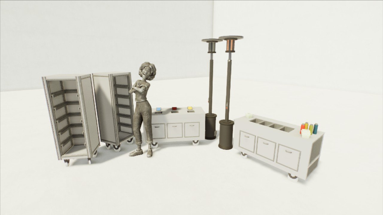 Restaurant Clutter set 1 - Planet Coaster 2 mod - Frontier Workshop