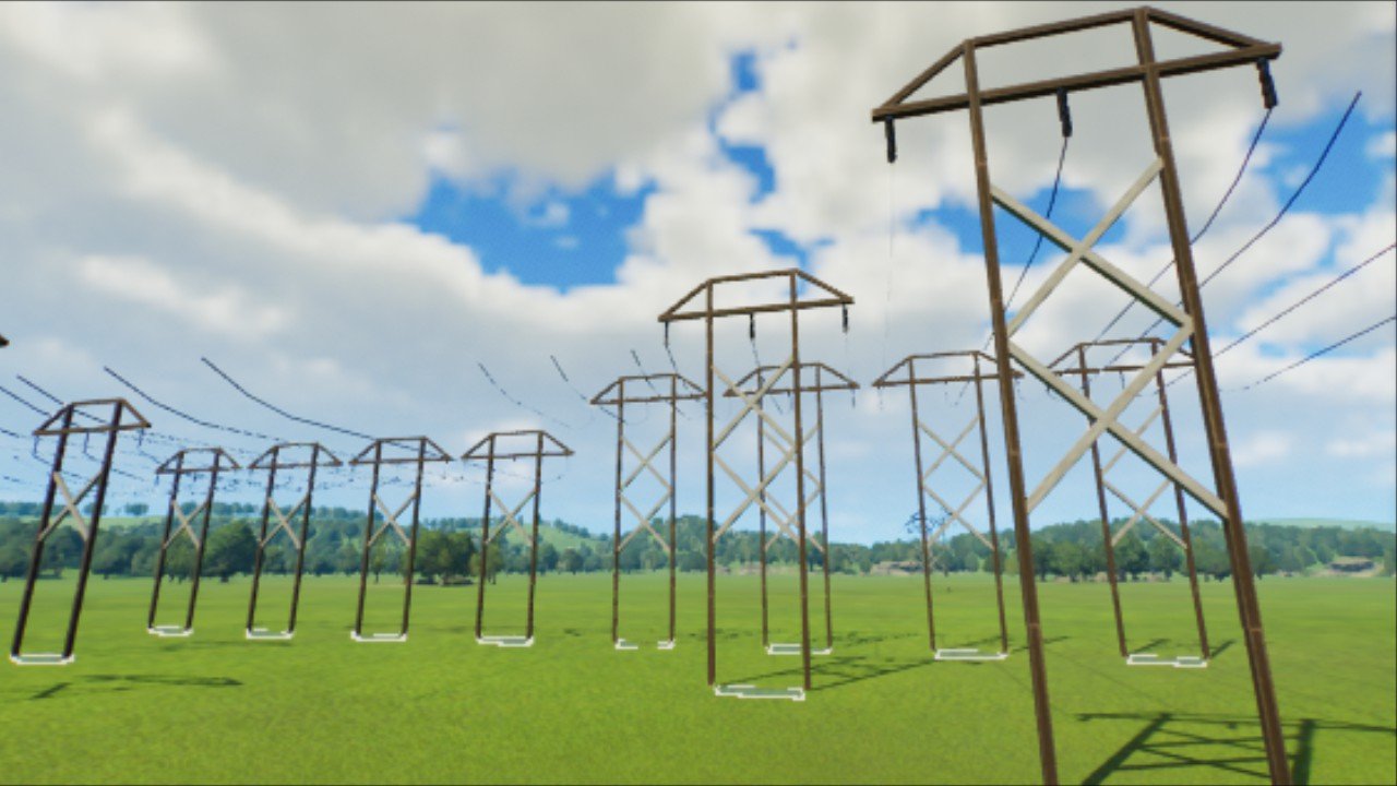 H Frame Electrical Tower Power line Set - Planet Coaster 2 mod ...