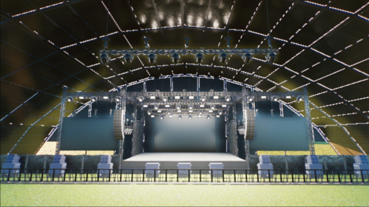 Coachella Mojave Stage and Tent Structure - Workshop - Planet Coaster 2