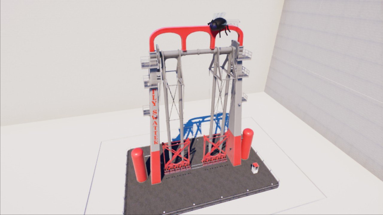 Fly Swatter Hammer Swing - Planet Coaster 2 creation - Frontier Workshop