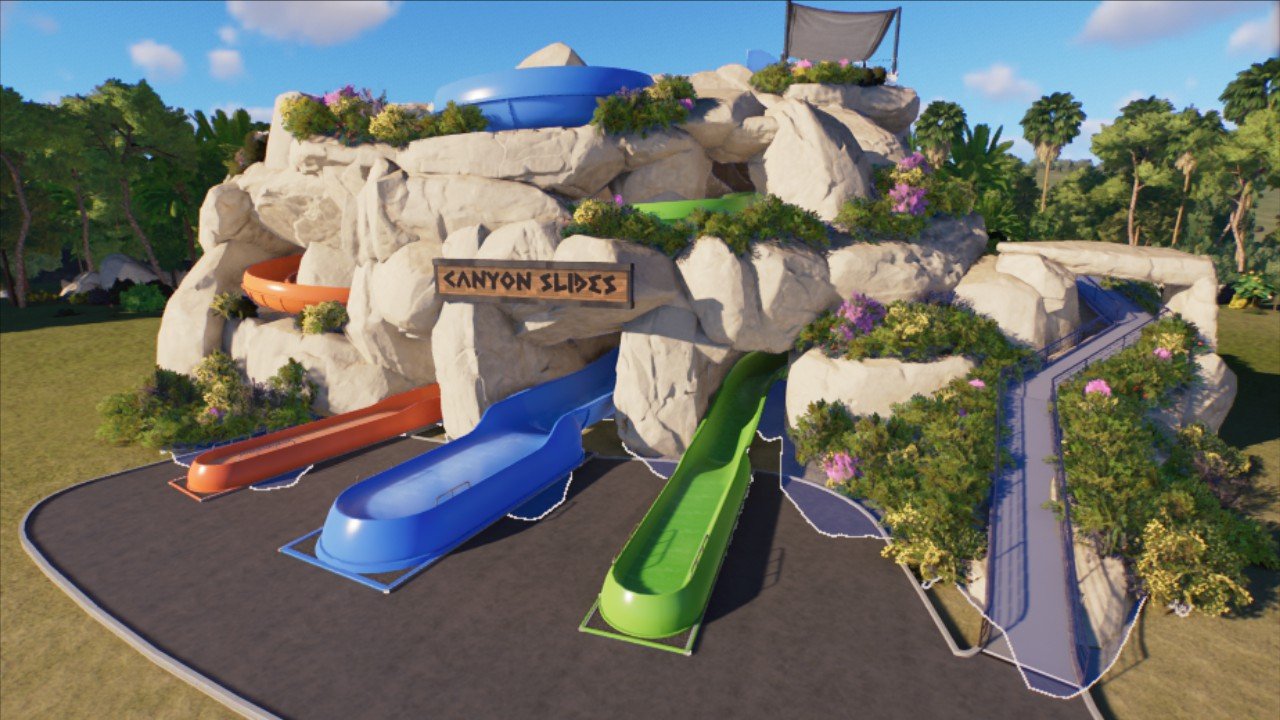 Canyon Slides - Planet Coaster 2 creation - Frontier Workshop