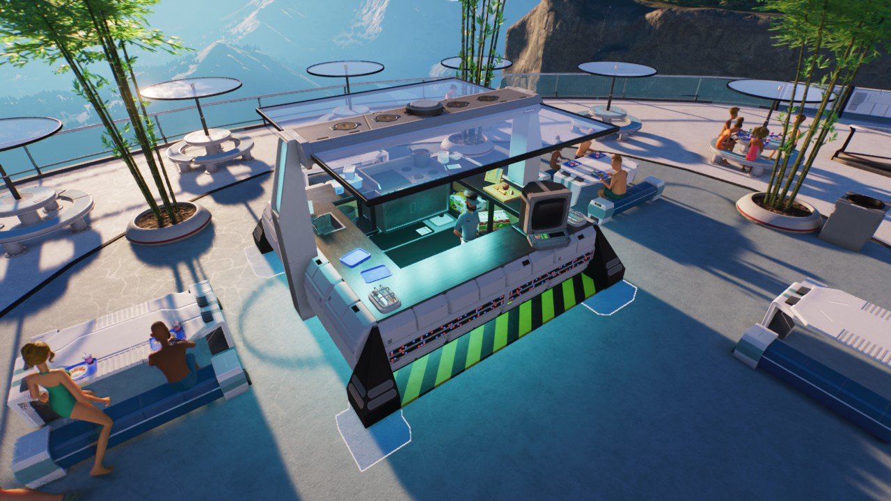 Sci-fi Restaurant - Planet Coaster 2 mod - Frontier Workshop