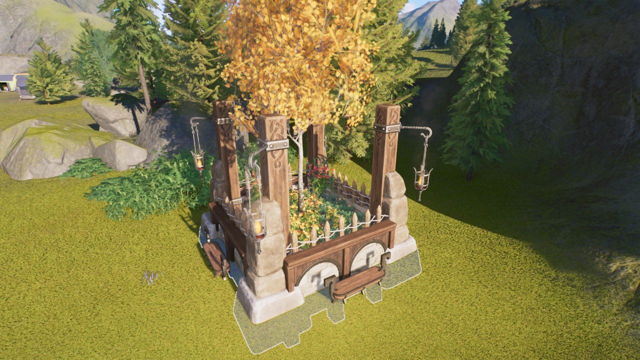Viking planter with benches large - Planet Coaster 2 creation ...