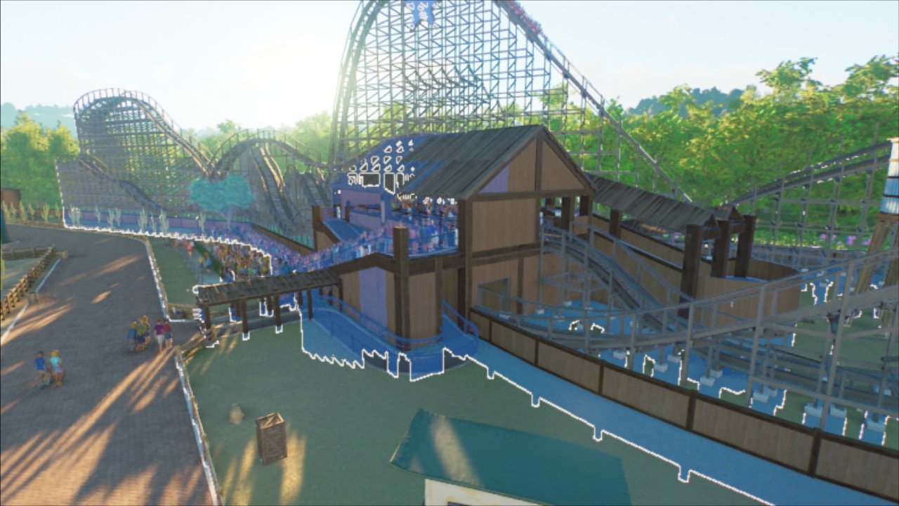 Blue Star Wooden Coaster - Workshop - Planet Coaster 2