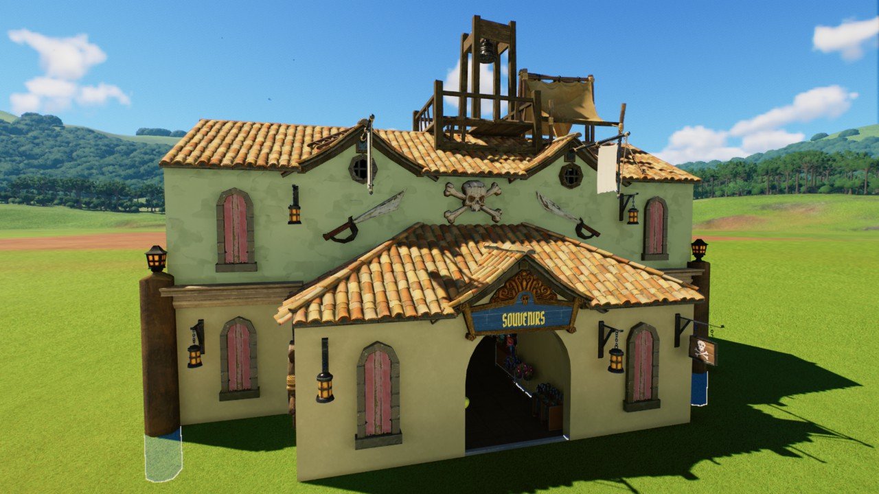 Pirate themed souvenir shop - Planet Coaster 2 creation - Frontier Workshop