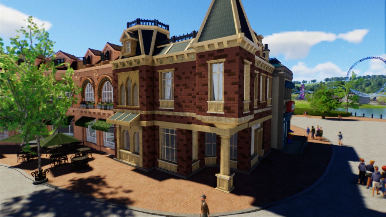 Mainstreet Corner Building - Planet Coaster 2 creation - Frontier Workshop