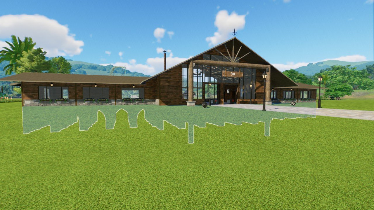 Rustic Park Entrance Building - Planet Coaster 2 mod - Frontier Workshop