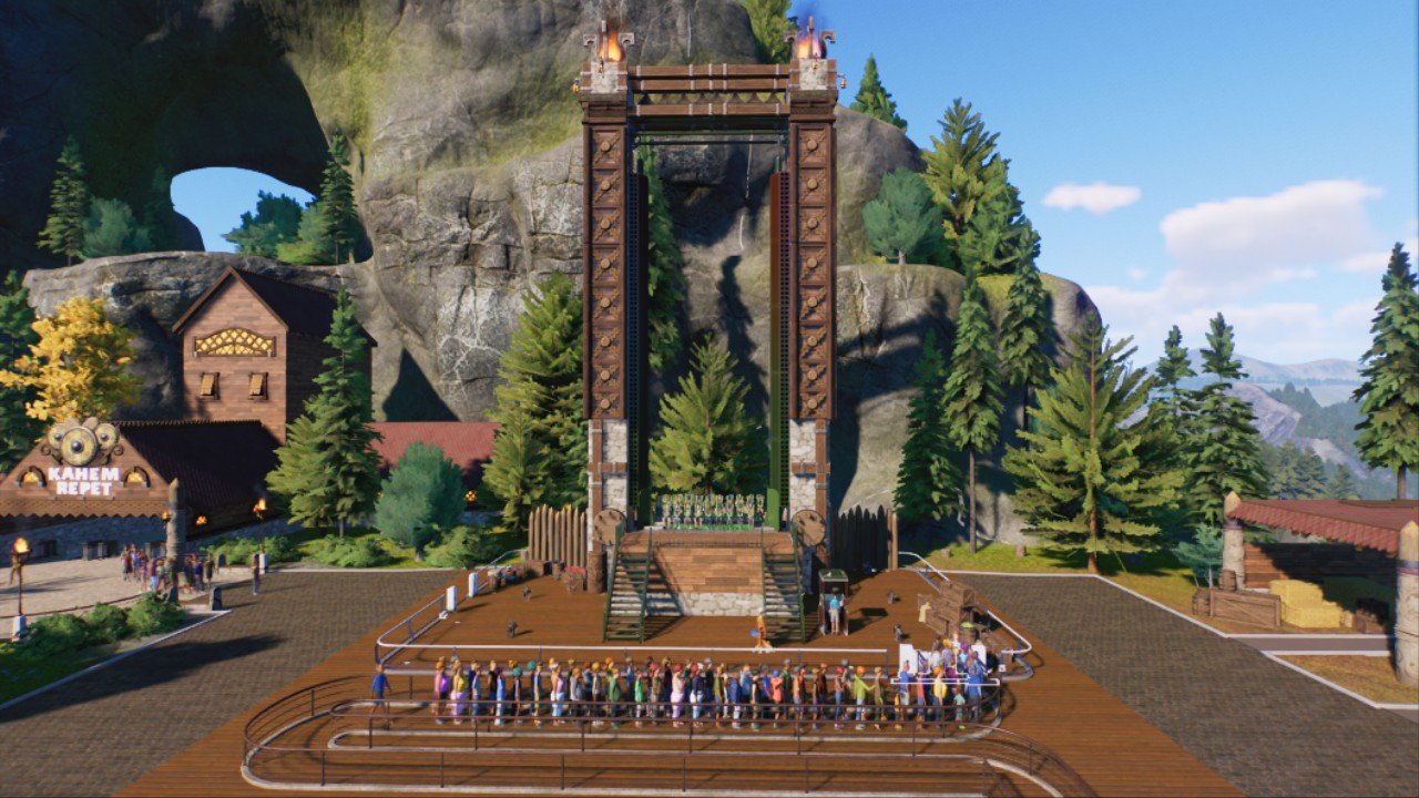 Viking Themed Monsoon Shute - Planet Coaster 2 creation - Frontier Workshop