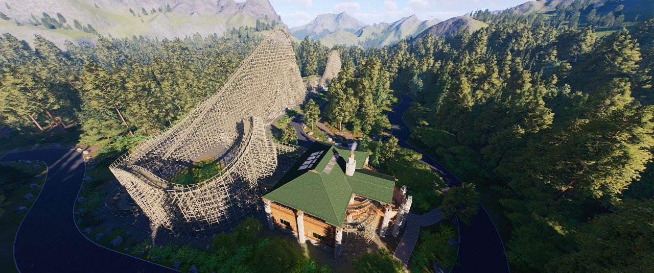 Mazama - Wooden Hypercoaster - Planet Coaster 2 mod - Frontier Workshop