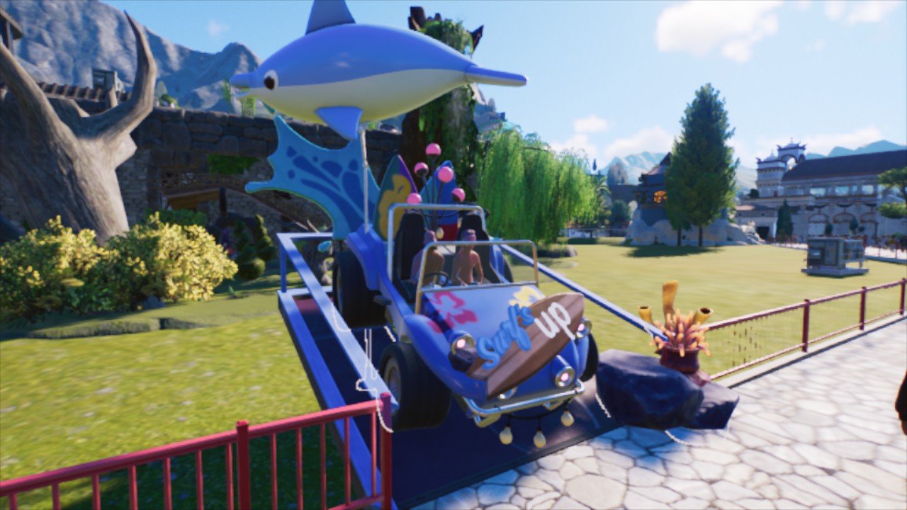 Surfs up pathway bench seating - Planet Coaster 2 mod - Frontier Workshop