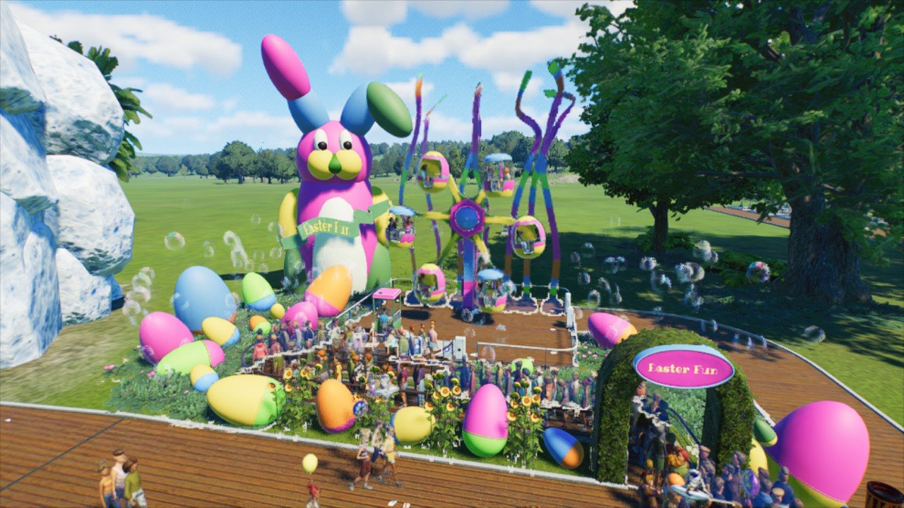 Easter Flat Ride - Planet Coaster 2 creation - Frontier Workshop