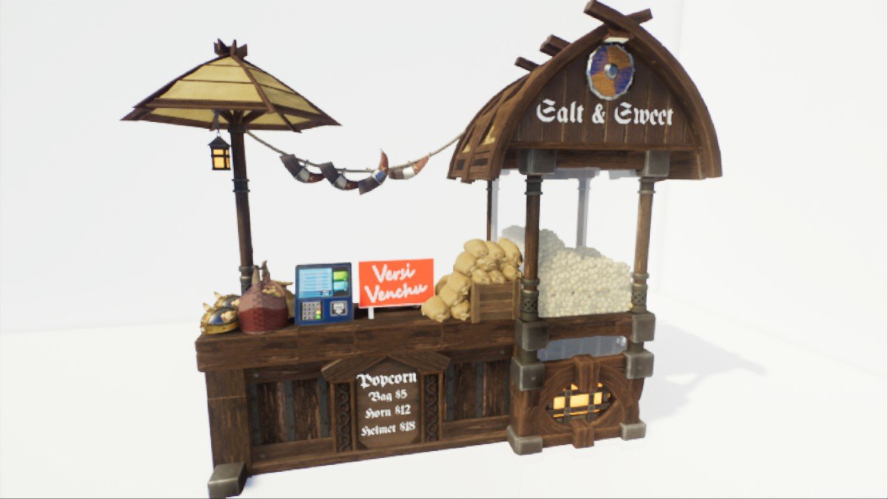 Viking popcorn stand - Planet Coaster 2 creation - Frontier Workshop