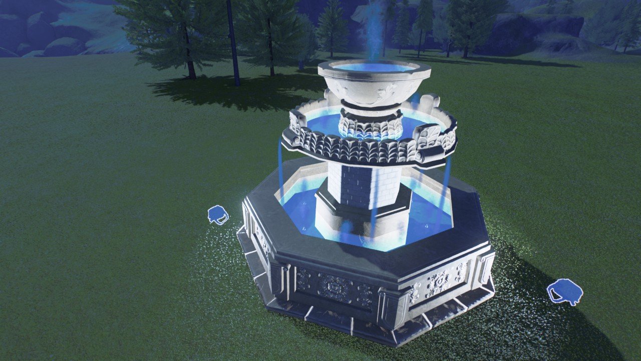 Sorcery Fountain - Planet Coaster 2 creation - Frontier Workshop