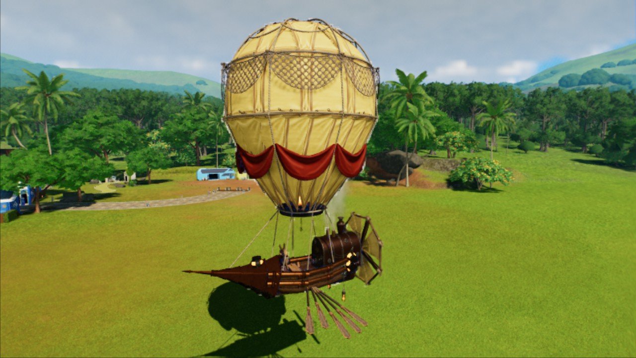 Hot air balloon steampunk - Planet Coaster 2 creation - Frontier Workshop