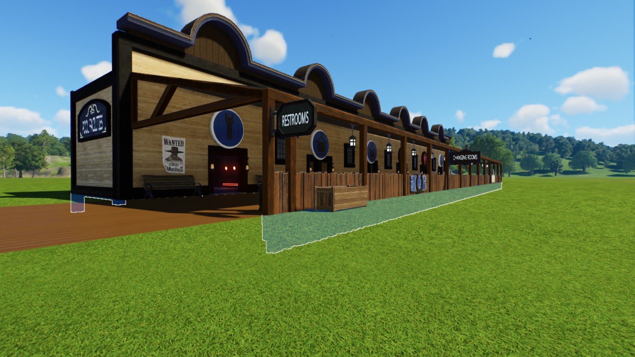 WESTERN POOLSIDE FACILITIES - Planet Coaster 2 creation - Frontier Workshop