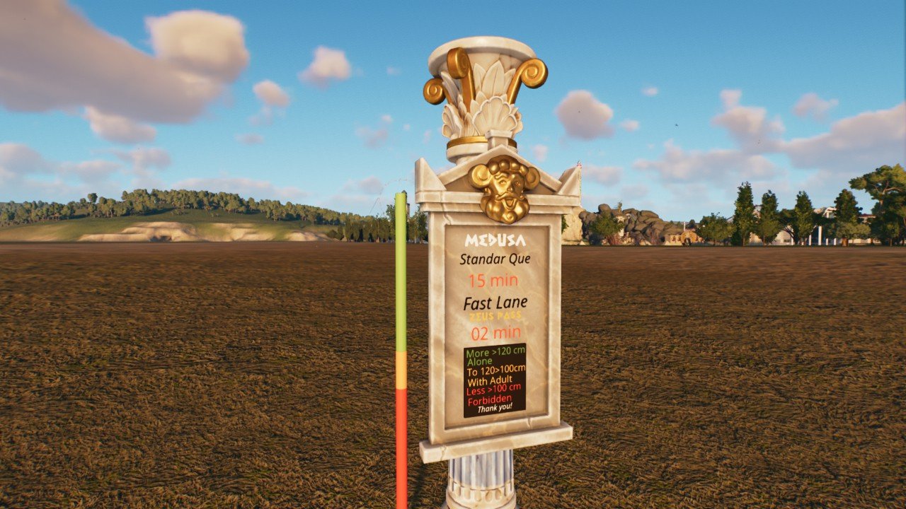 Queue/Ride Info Sign- Mithologyc - Planet Coaster 2 mod - Frontier Workshop