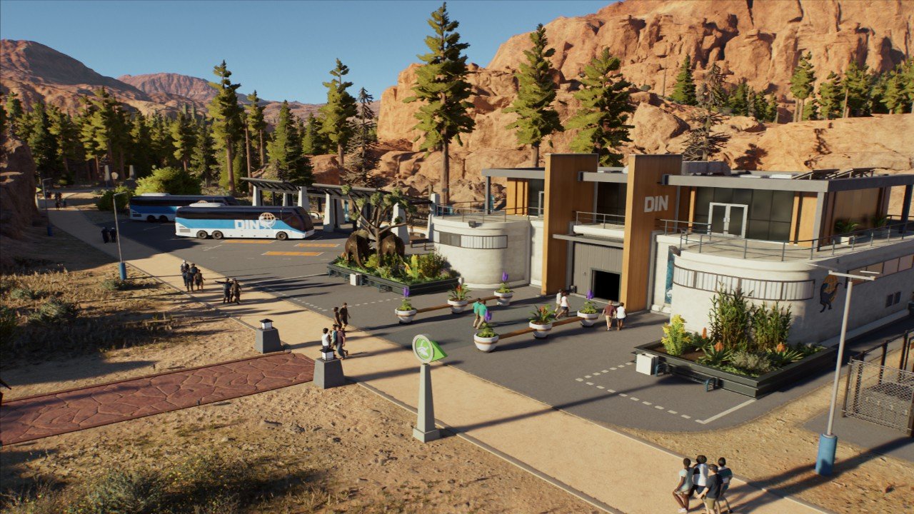 Arrival Point with Bus Parking - Workshop - Jurassic World Evolution 3