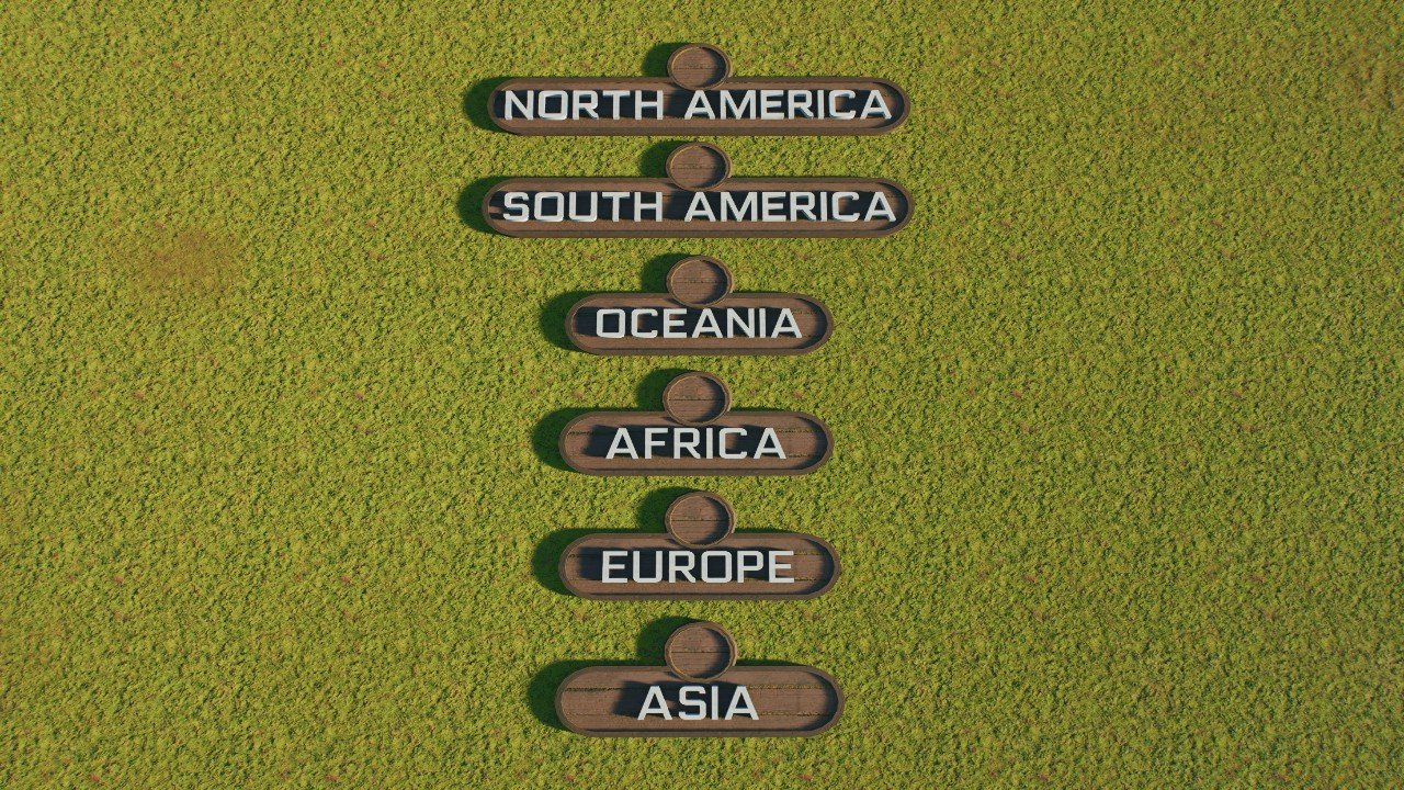 Continent Signs - Workshop - Jurassic World Evolution 3