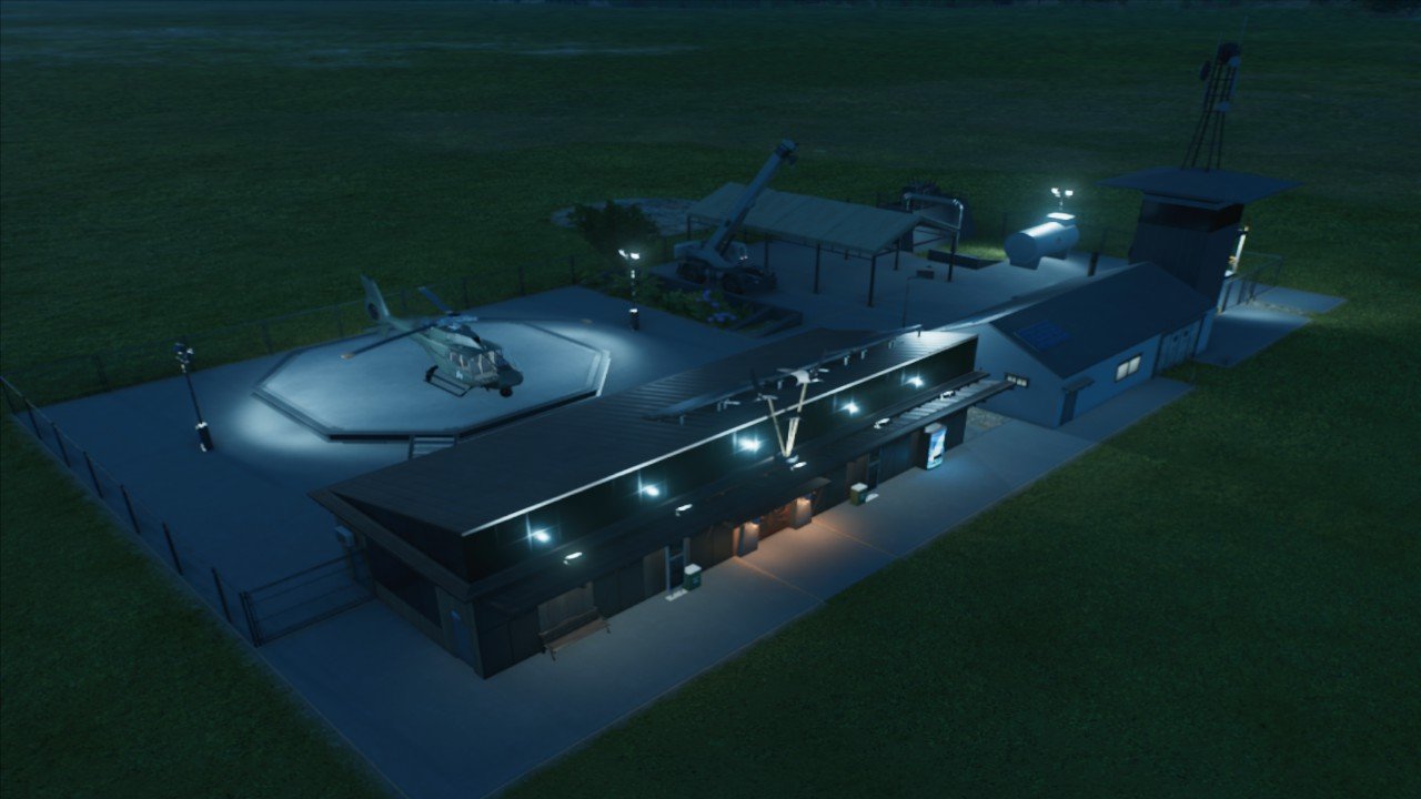 InGen Helipad and Maintenance - Workshop - Jurassic World Evolution 3