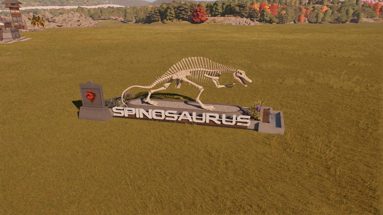 A simple Spinosaurus sign - Workshop - Jurassic World Evolution 3