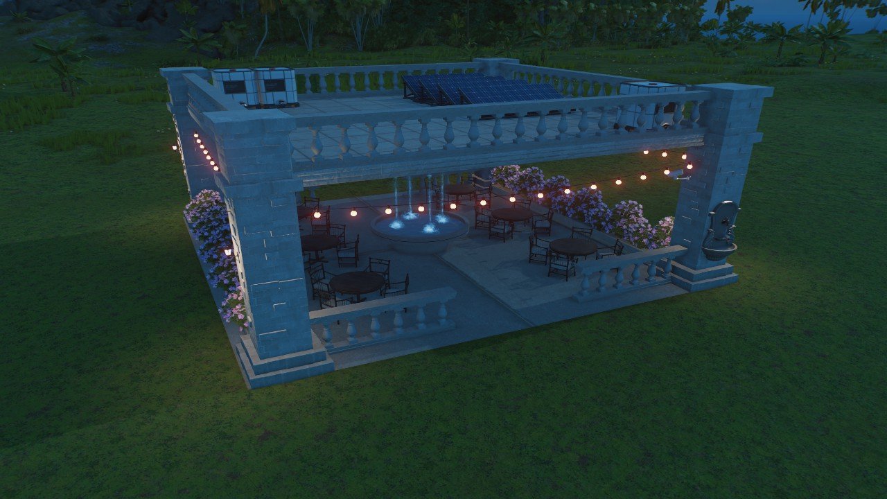 Malta Covered Seating Area - Workshop - Jurassic World Evolution 3