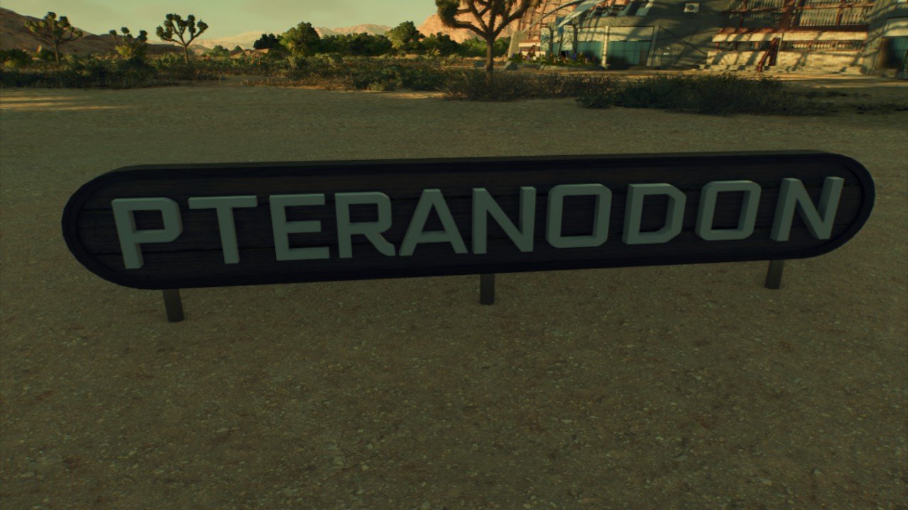 Pteranodon Sign - Workshop - Jurassic World Evolution 3