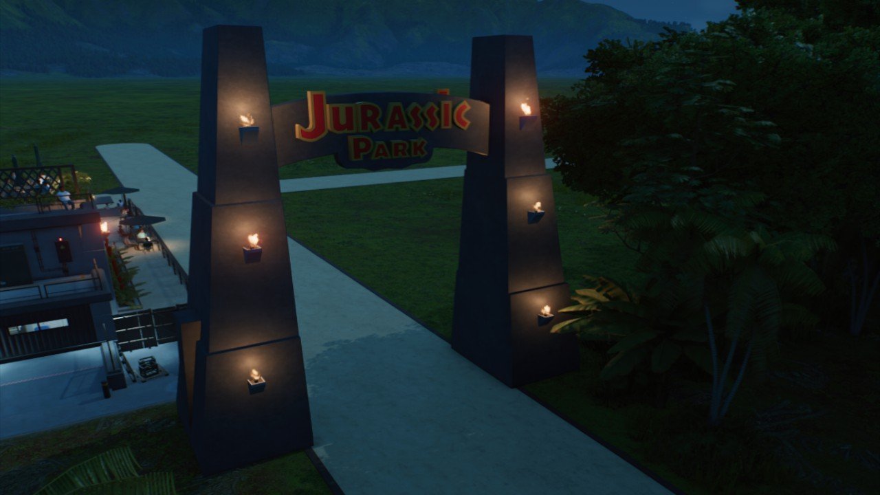 Double Sided Jurassic Park Gate Entrence - Workshop - Jurassic World ...