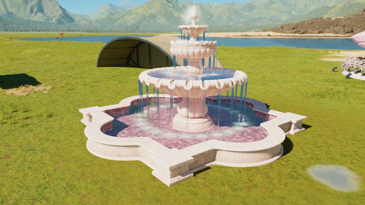 Pink Fountain 1 - Workshop - Jurassic World Evolution 3