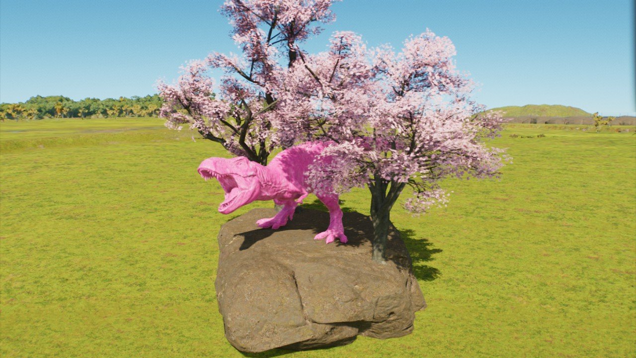 Cherry Blossom T-rex Statue - Workshop - Jurassic World Evolution 3