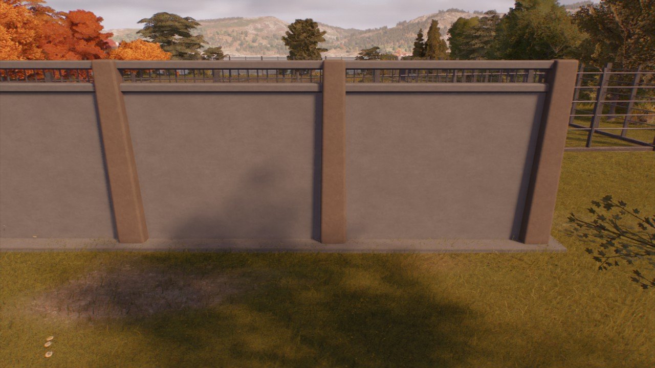 Large Concrete Fence - Jurassic World Evolution 3 creation - Frontier Workshop