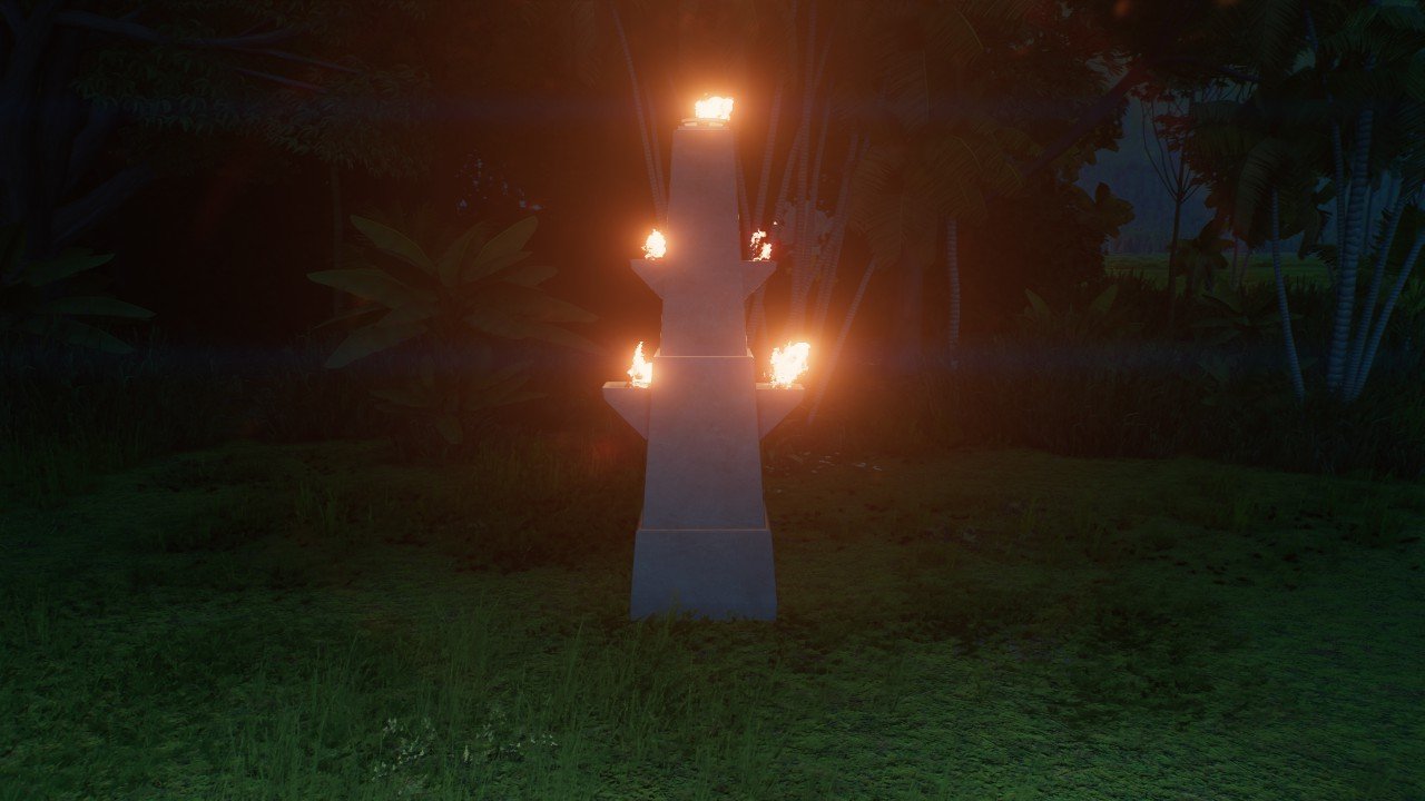 JP Double Faced Tri-Torch Column - 창작마당 - 쥬라기 월드 에볼루션 3