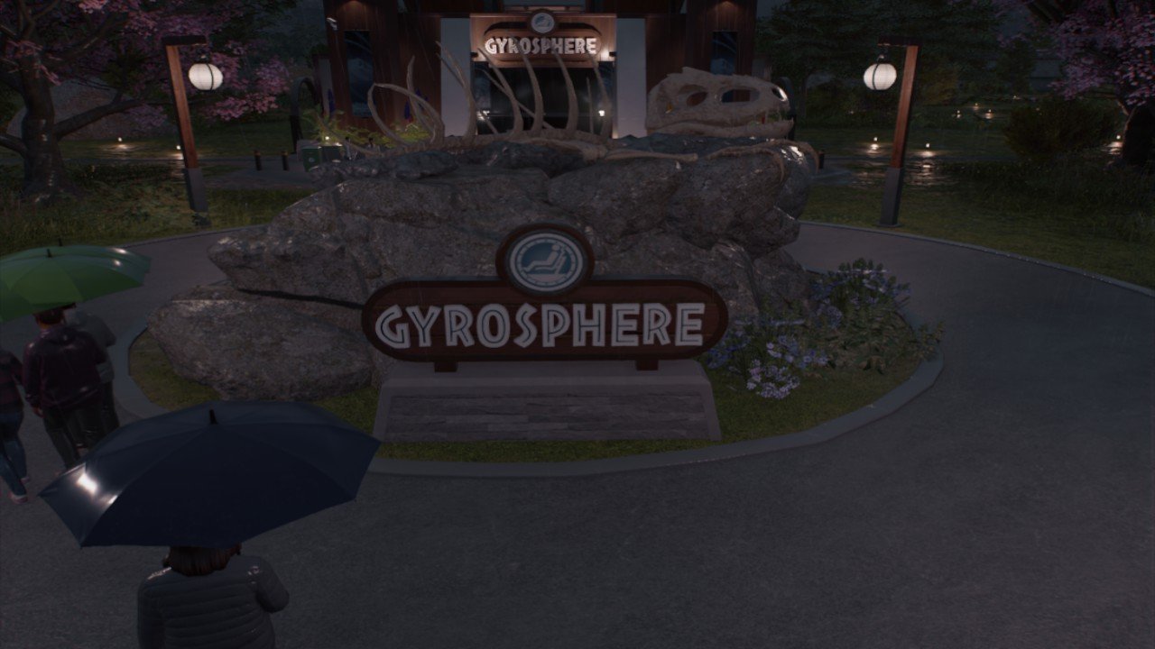 Gyrosphere sign - Jurassic World Evolution 3 creation - Frontier Workshop