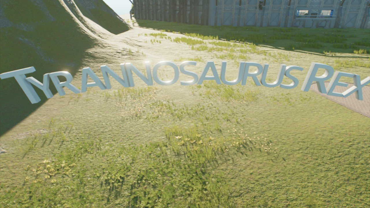 Tyrannosaurus Rex Sign - Workshop - Jurassic World Evolution 3
