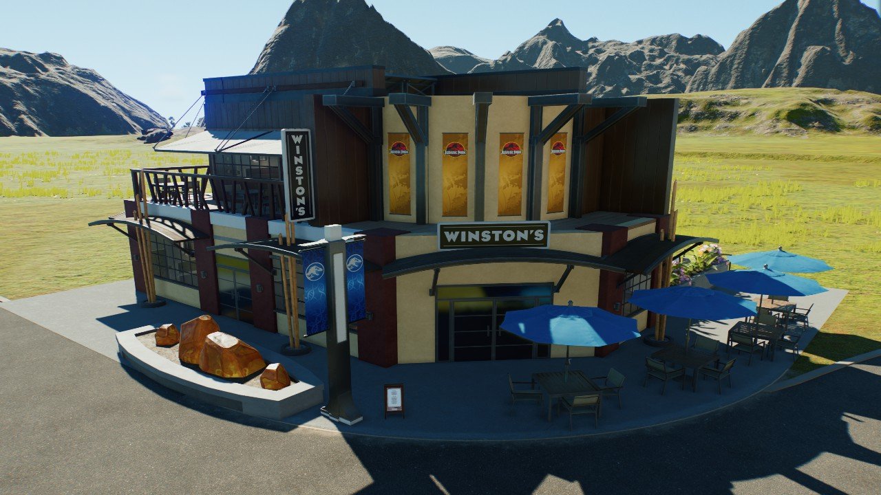 Mainstreet Winston's - Jurassic World Evolution 3 creation - Frontier Workshop