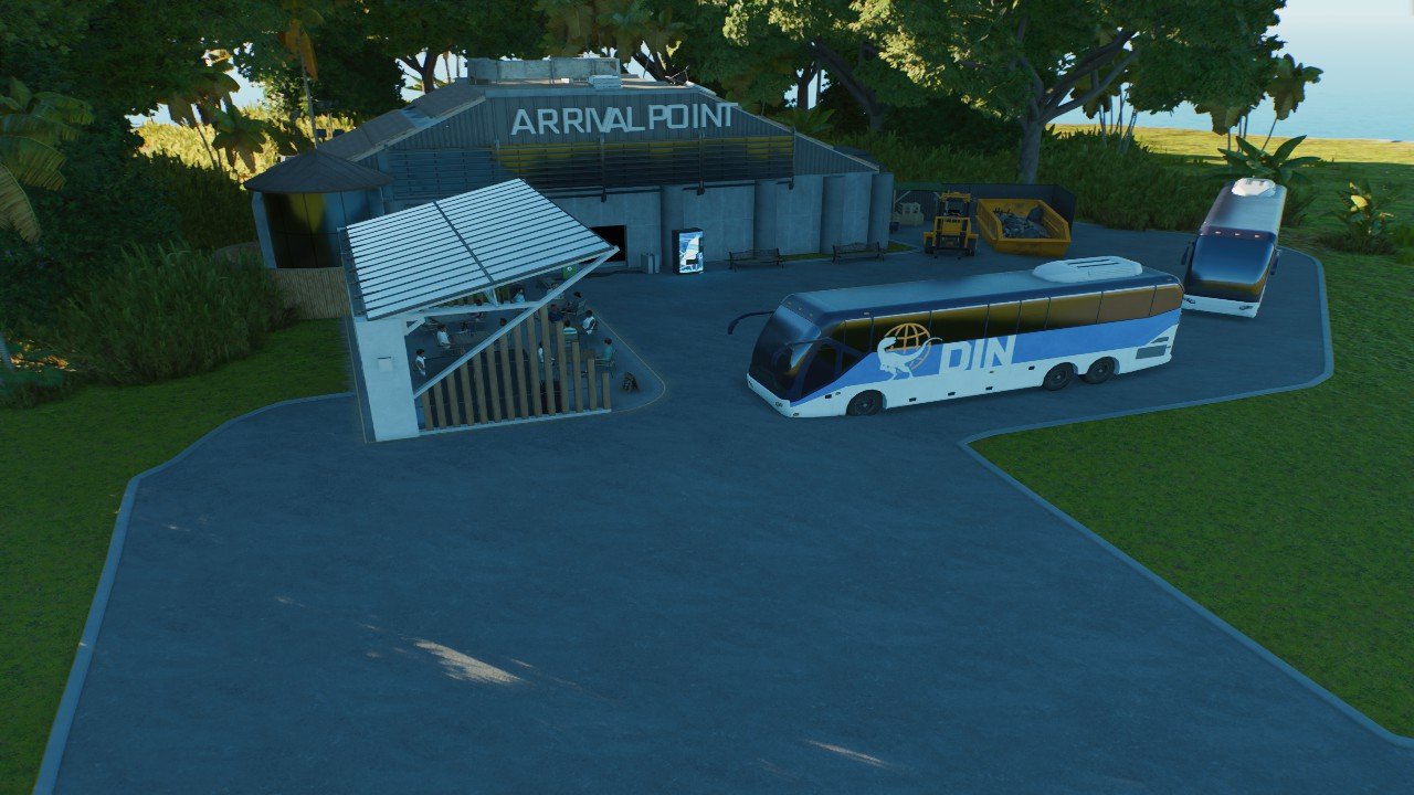 Hanger tropical arrival point - Workshop - Jurassic World Evolution 3