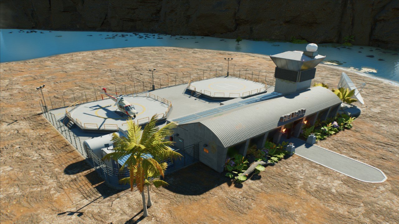 Expanded Helipad w/ ATC - Jurassic World Evolution 3 creation - Frontier Workshop